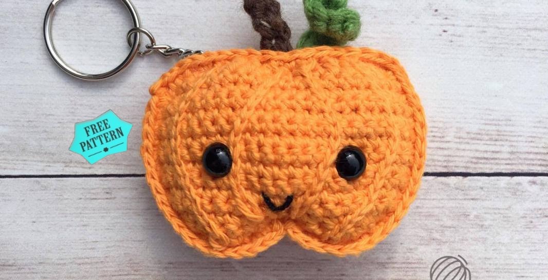 Pumpkin Keychain Free Crochet Pattern - All Free Amigurumi Patterns
