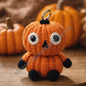 Pumpkin Keychain Free Crochet Pattern - All Free Amigurumi Patterns