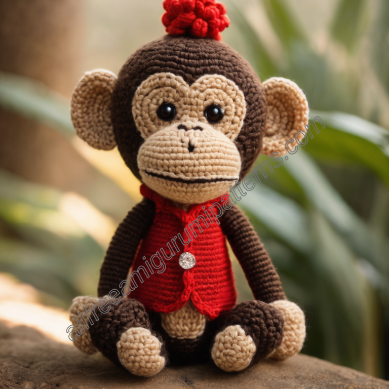 Crochet Monkey Dudu Amigurumi Free Pattern - All Free Amigurumi Patterns